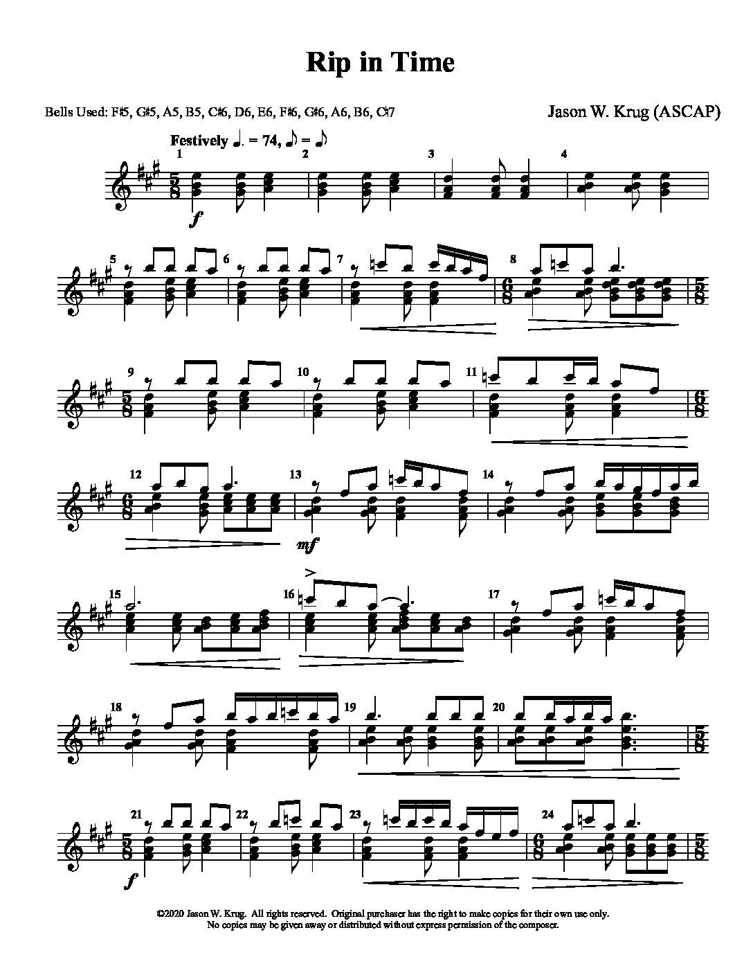 Rip in Time – Heitz Handbells and Music